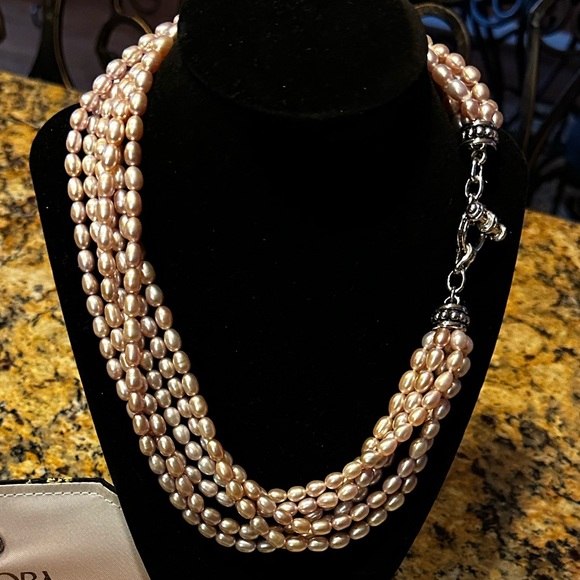 Honora | Jewelry | Honora 6 Strain Pink Fresh Water Pearl Statement ...